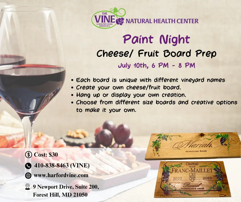 Paint Night: Cheese/ Fruit Board Prep - The Vine Natural Health Center
